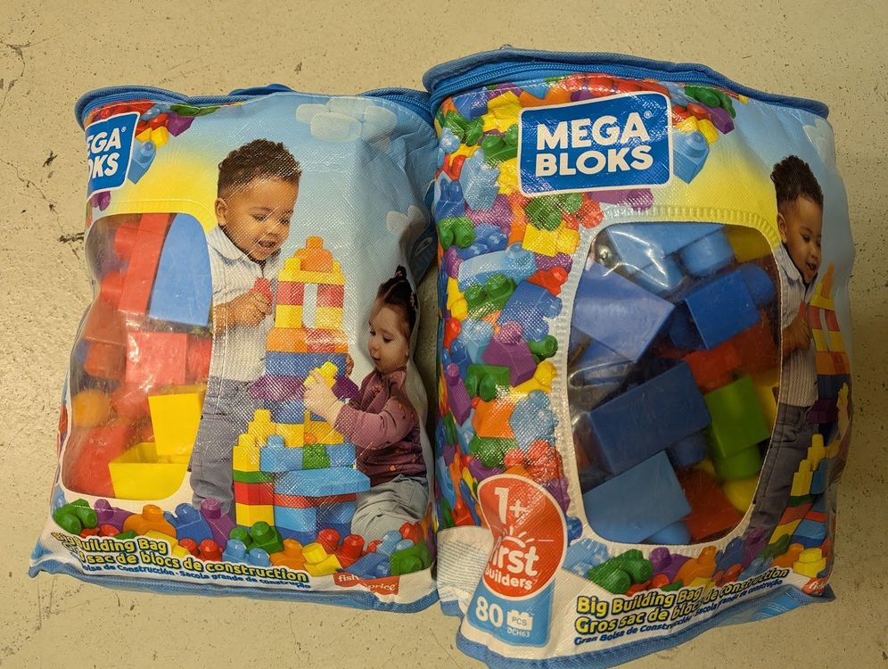 2x Beutel Mega Blocks ca. 160 zusammen (Gebraucht) in Hünenberg für CHF ...
