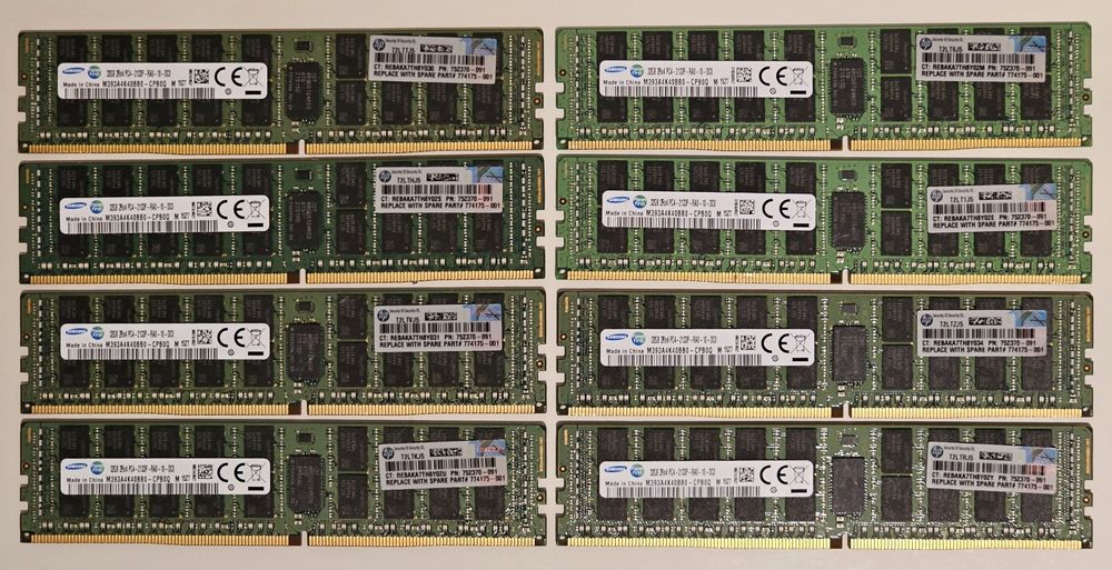 8 Stk. Samsung Server Ram 32GB 2Rx4 PC4-2133P-RA0-10-DC0 | Kaufen auf ...