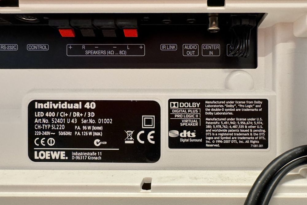 Loewe Individual 40 TV Full HD mit elektrischem Drehfuss (Gebraucht) in ...