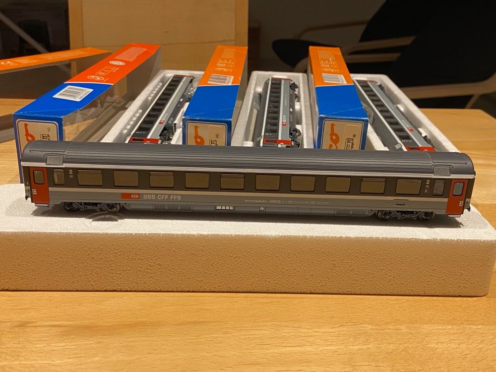 H0 ROCO 44770 SBB 4 Stk. EC Wagen 2. Kl., EXACT 1:87 (Gebraucht) in ...