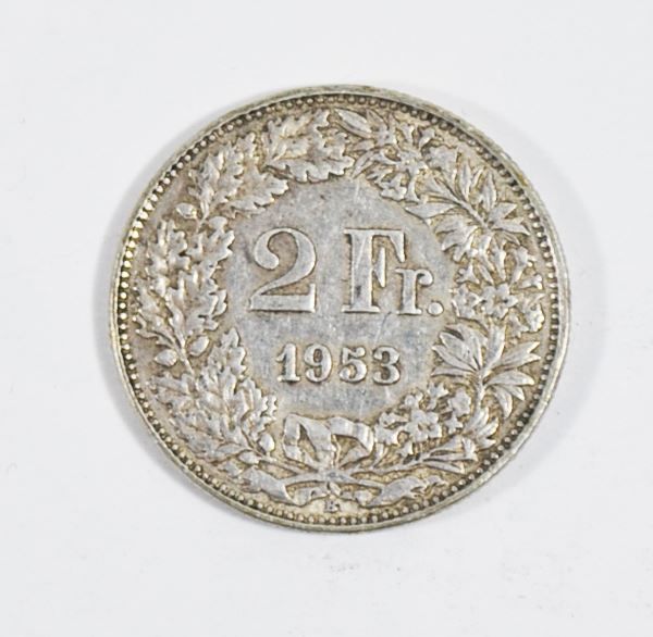 2 Franken, Silber, 1953 (Gebraucht) in Frenkendorf für CHF 5.4 – mit Lieferung auf Ricardo kaufen
