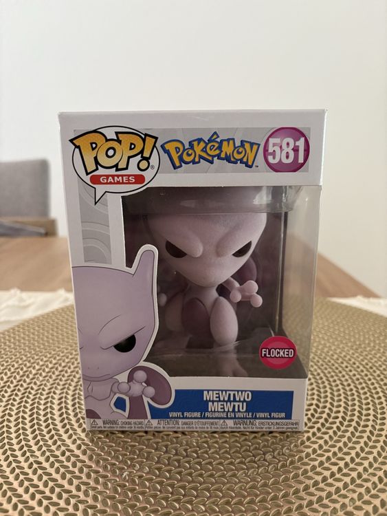 Funko Pop! Pokemon Mewtu #581 - Flocked (Neu und originalverpackt) in ...