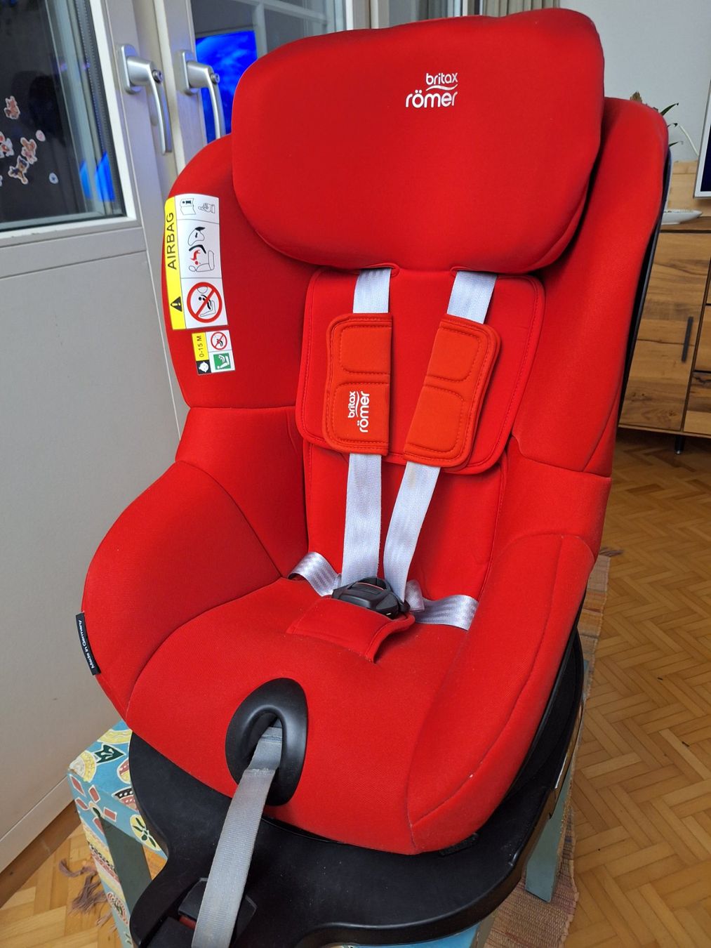 ISOFIX i-Size Britax Romer DUALFIX M Fire Red, Geburt bis 4j (Gebraucht ...