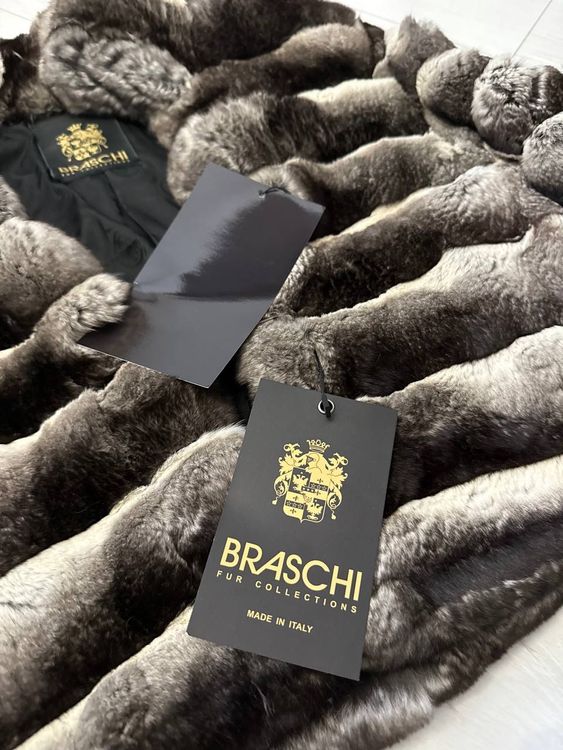 Braschi Pelzmantel – Chinchilla – Made in Italy – Luxus (Neu und ...