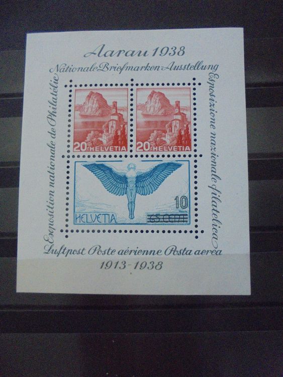 Briefmarken Block Aarau postfrisch Jahrgang 1938 (Gebraucht) in Jona für CHF 8.1 – mit Lieferung ...