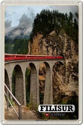Blechschild-RHB-FILISUR-LANDWASSERVIADUK (Neu und originalverpackt) in ...