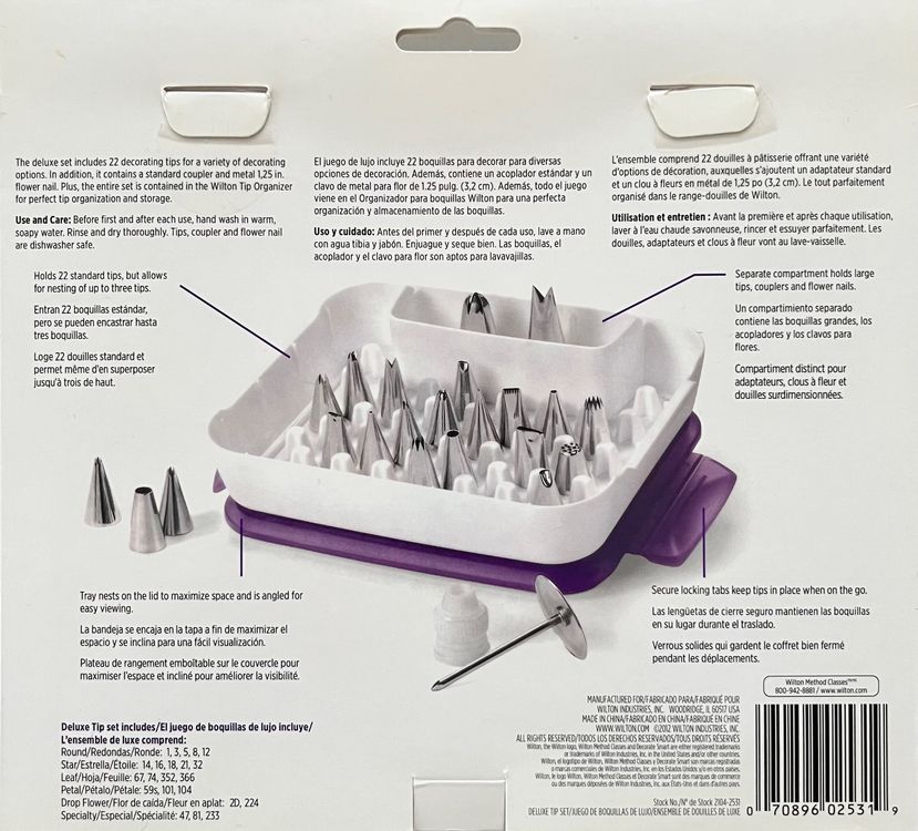 WILTON Spritztüllen Deluxe Tip Set NEU (Neu und originalverpackt) in ...