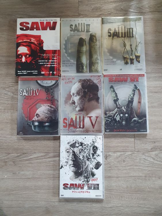 7 DVDs Saw 1-7 Horrorfilme Thriller (Gebraucht) in Recherswil für CHF 7 – mit Lieferung auf ...