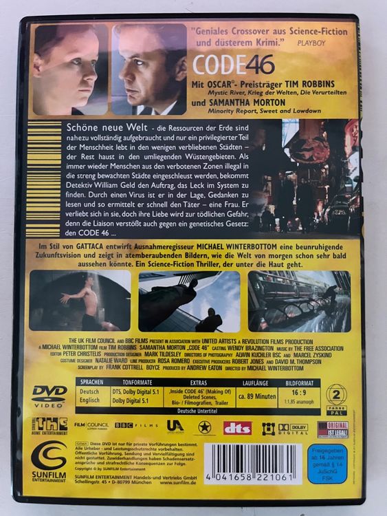 Code 46 DVD 📀 (Neu (gemäss Beschreibung)) in Sierre für CHF 1.95 – mit Lieferung auf Ricardo kaufen