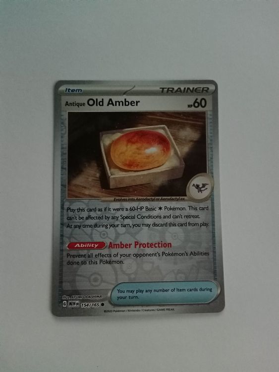 Antique Old Amber - REVERSE HOLO - Pokemon 151 Mew | Kaufen auf Ricardo