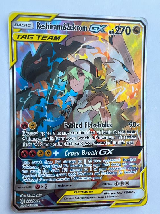 Reshiram & Zekrom GX TAG TEAM Pókemon NEU! (Gebraucht) in Ettingen für CHF 18 – mit Lieferung ...
