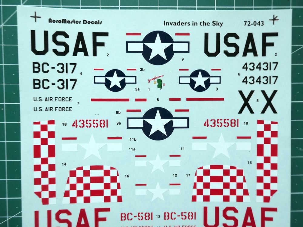 1/72 Douglas B-26B RB-26C A26C Invader 4 Versionen Decals (Gebraucht ...