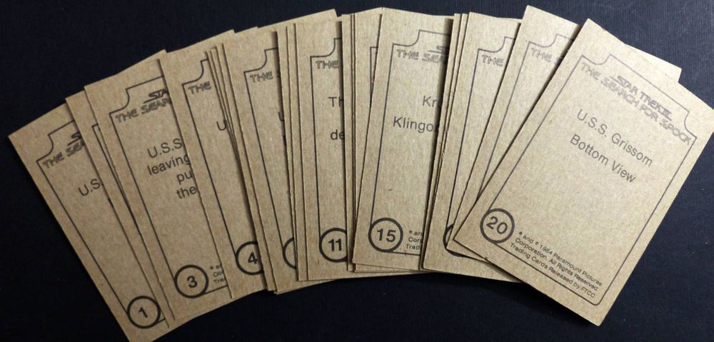 STAR TREK III SEARCH FOR SPOCK COMPLETE SET 20 CARDS 1984 (Gebraucht ...