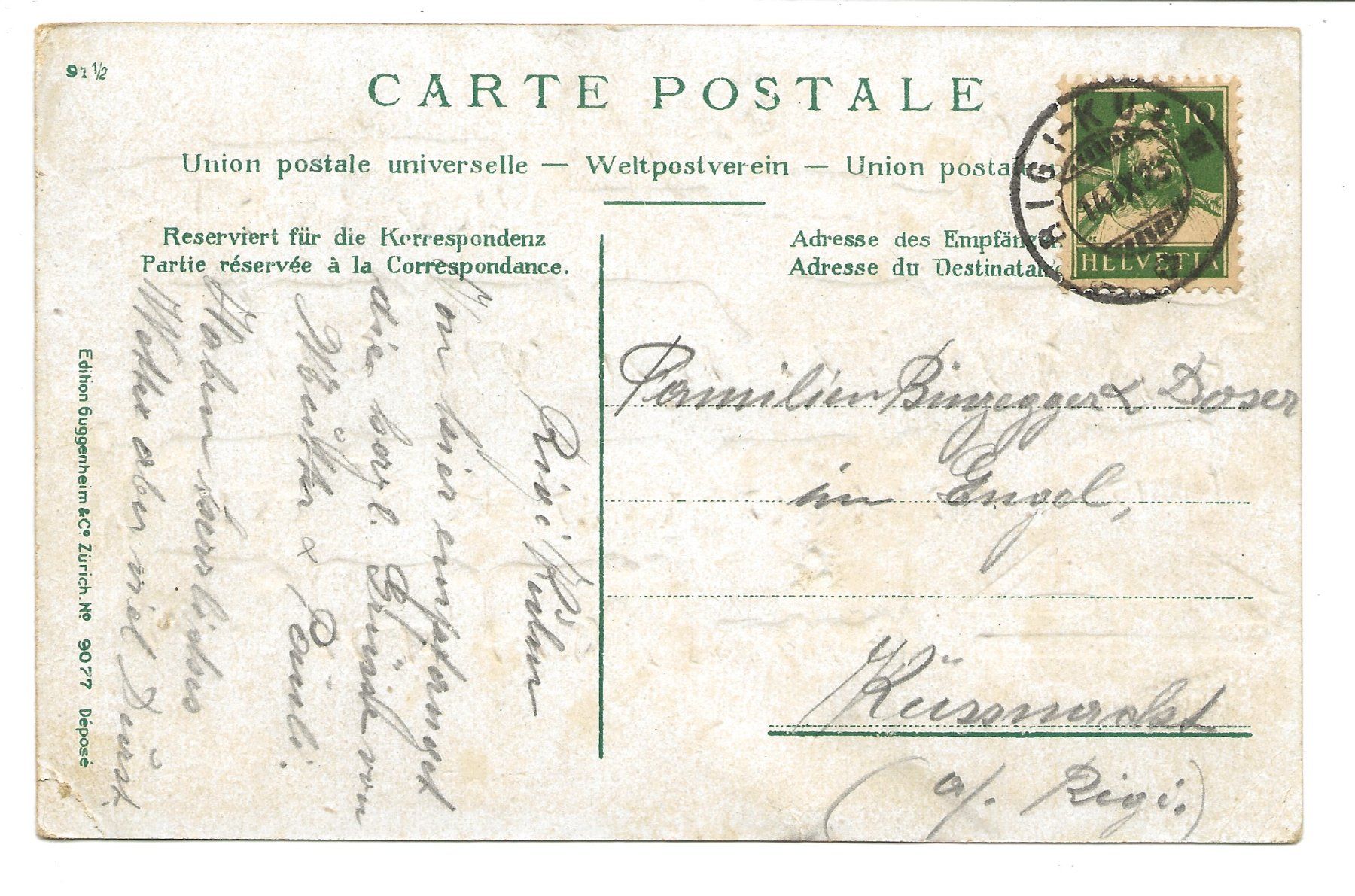 Sentum - Heimkehr von der Alp - Alpabzug - Präge-Litho 1923 (Gebraucht) in Engelburg für CHF 17. ...