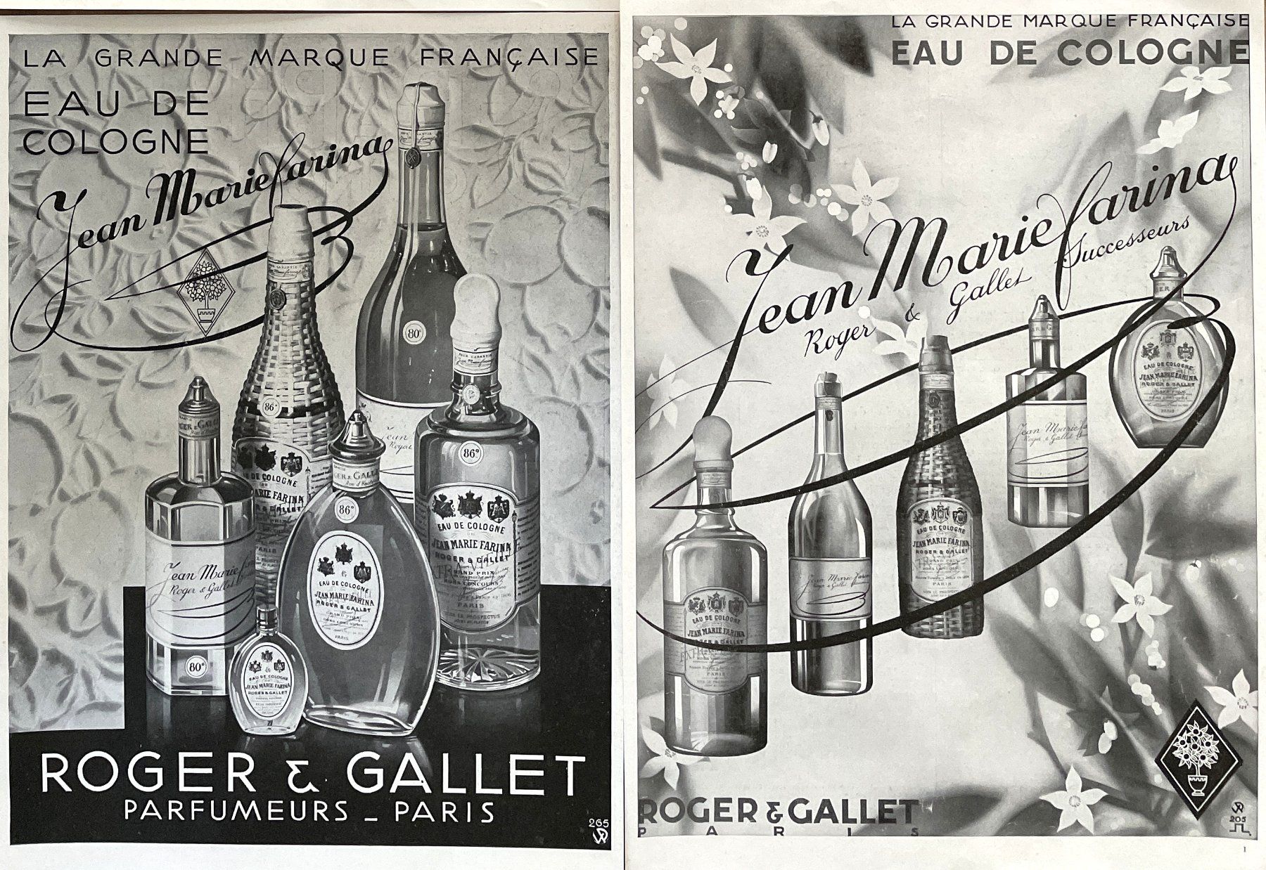 Roger & Gallet Parfum - 4 alte Werbungen /Publicités 1930/33 (Gebraucht ...