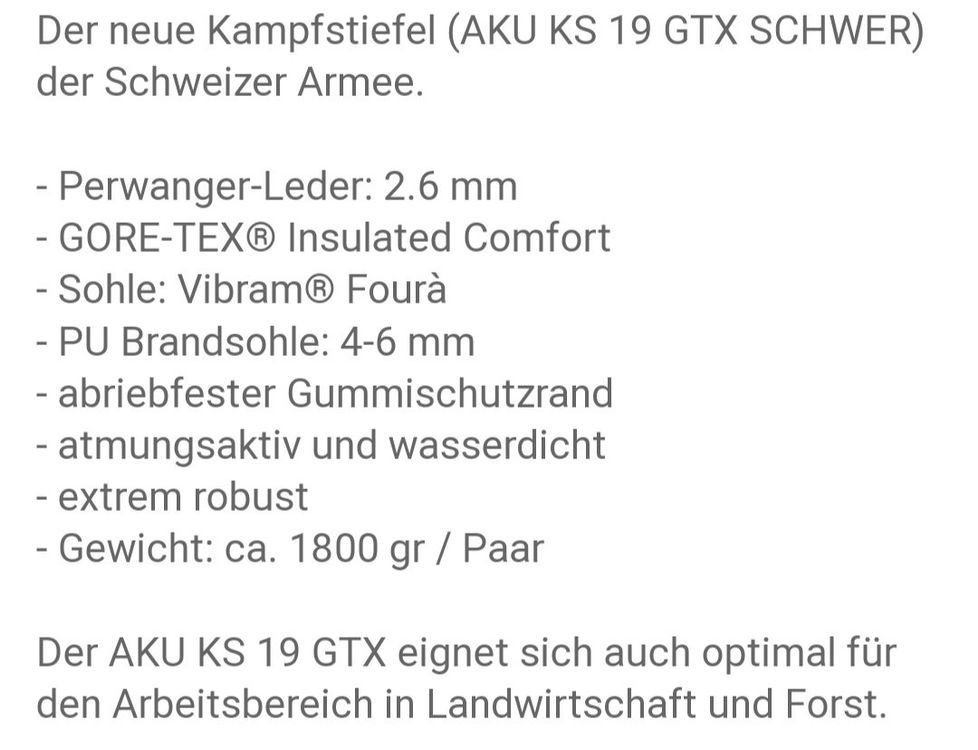 KS 19 schwer Militärschuh | Kaufen auf Ricardo