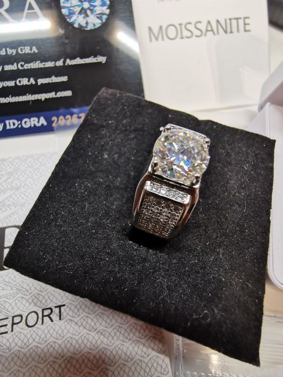 Bague argent S925 avec moissanite 2 ct certifiée GRA | Kaufen auf Ricardo