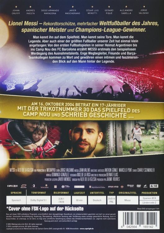 Messi (2014) Álex De La Iglesia/Lionel Messi/Doku/DVD (Gebraucht) in ...