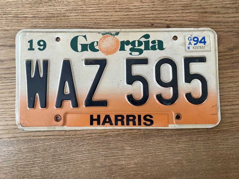 Plaque vintage Géorgie 1994 WAZ 595 | Kaufen auf Ricardo