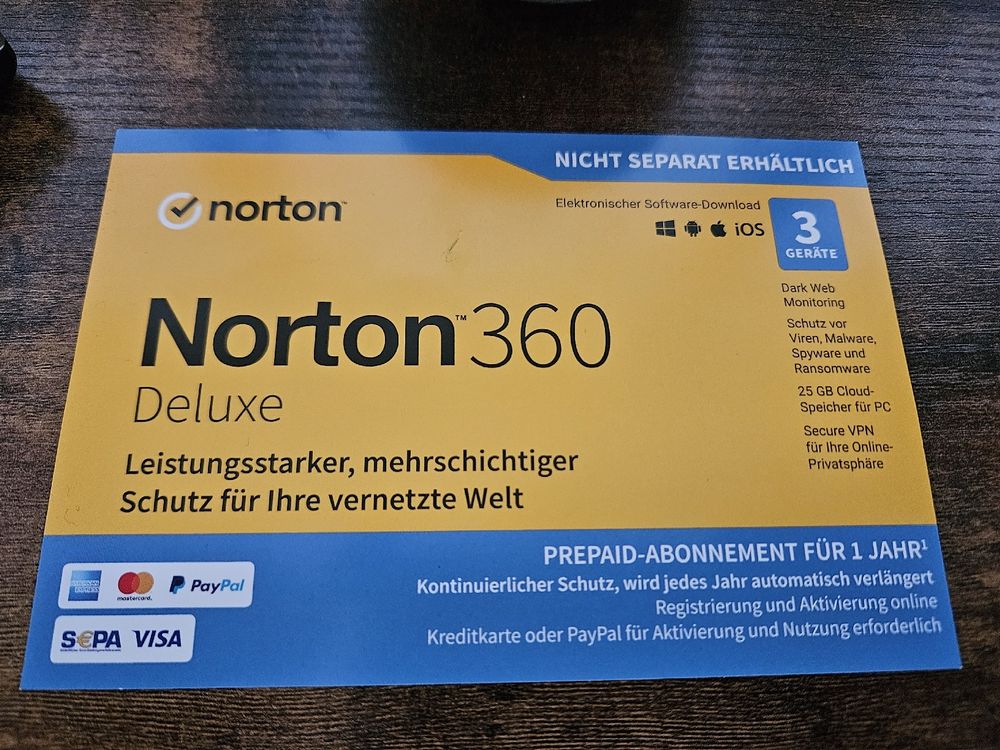 Norron 360 Deluxe Antivirus für 3 Geräte 1 Jahr Abonement | Kaufen auf ...