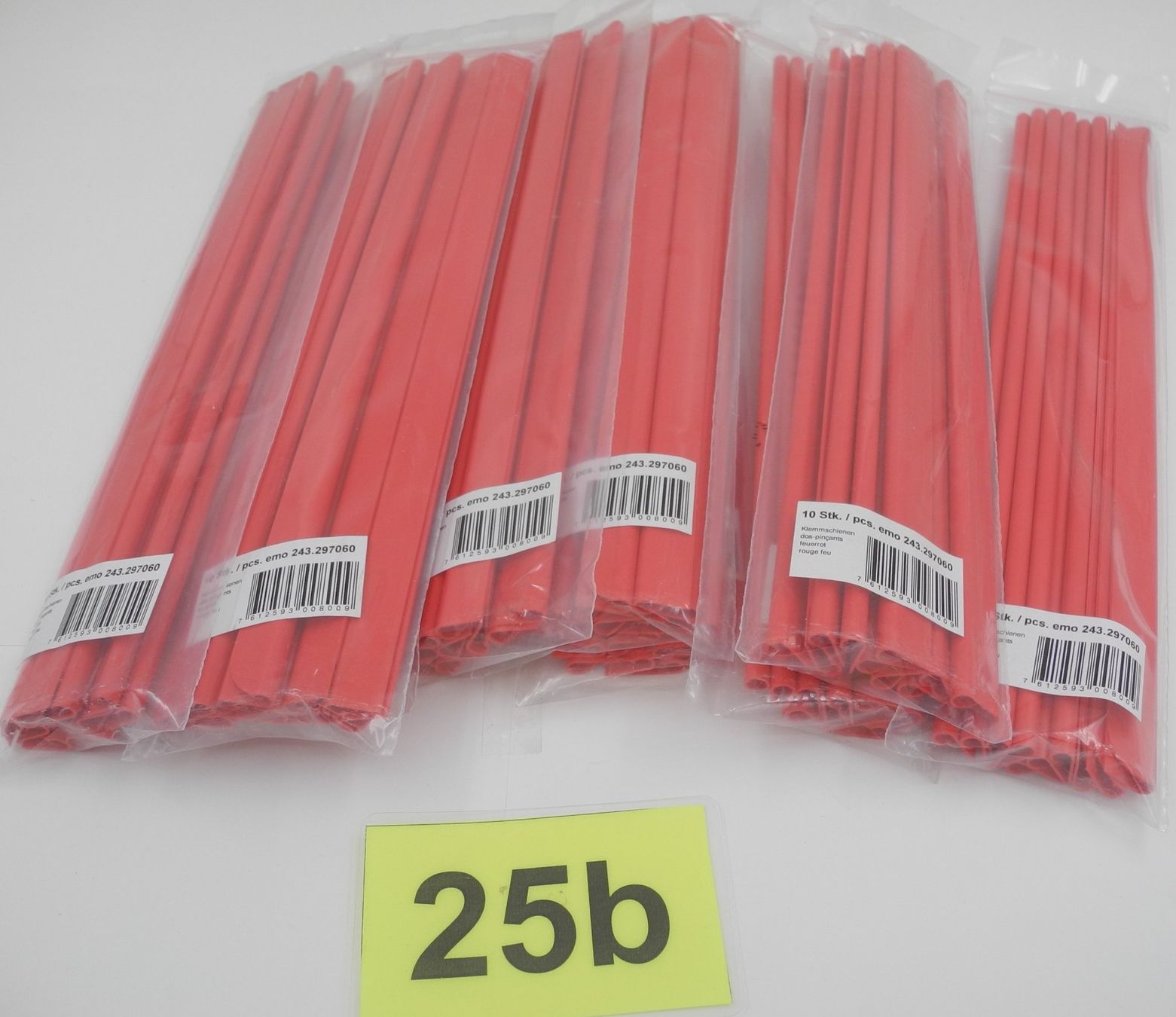 9 x 10 Stk. Klemmschienen rot, Nr. 25b (Neu und originalverpackt) in ...