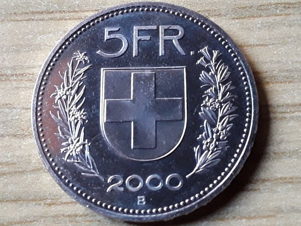 5 Franken 2000 - unzirkuliert - Kupfer-Nickel | Kaufen auf Ricardo
