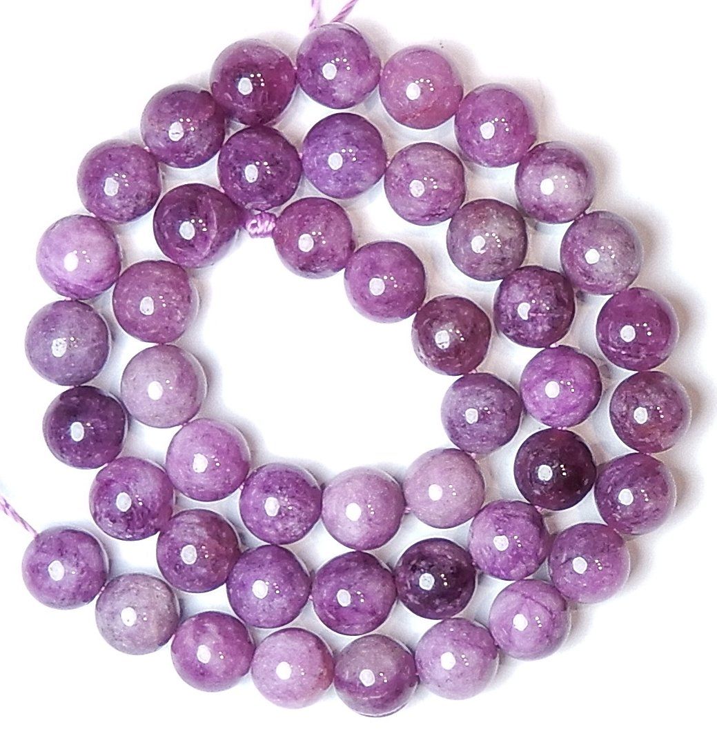 1 Strang echte rare purple Phosphosiderit Perlen 8 mm. (Neu (gemäss ...
