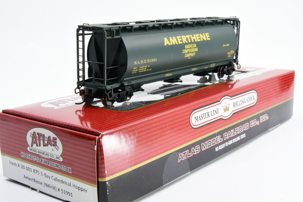 Atlas H0, Amerthene, 3-Bay Cylindrical Hopper, NAHX #51991 (Neu und ...