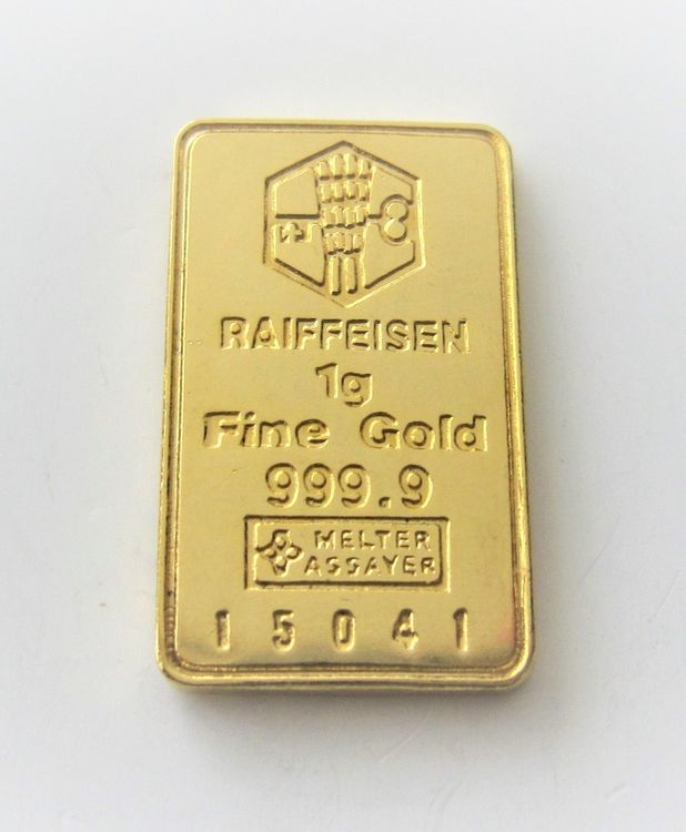1 Pin Goldbarren Gold 999.9 Raiffeisen, nicht echt | Kaufen auf Ricardo