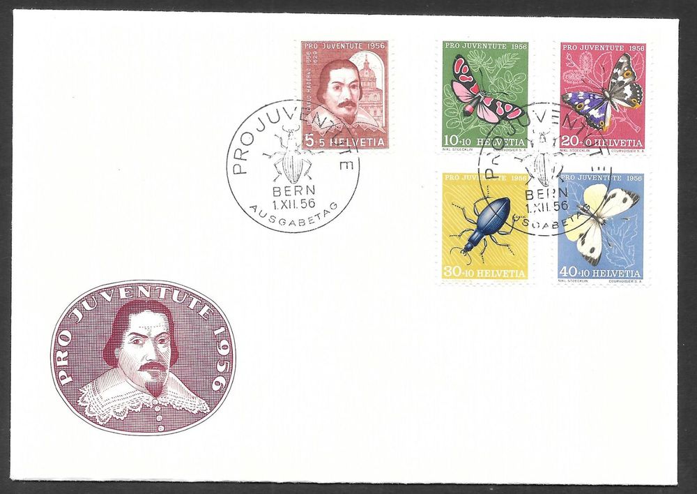 FDC Pro Juventute Serie 1956 J163 - J167 ET Bern 1.12.1956 (Neu (gemäss Beschreibung)) in Olten ...