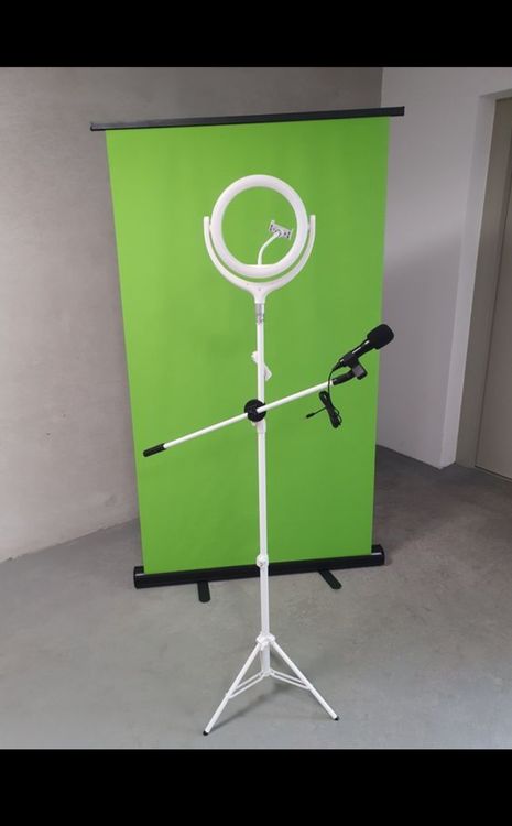 FTM Streaming Kit (Greenwall, Mikrofon, Tripod) (Neu und ...
