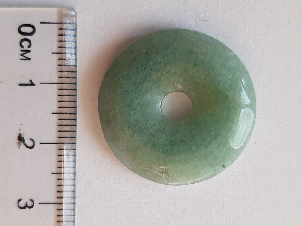 TOP: Beryll grün Donut/Pi-Scheibe 2.5cm (Neu (gemäss Beschreibung)) in Belp für CHF 4 – mit ...