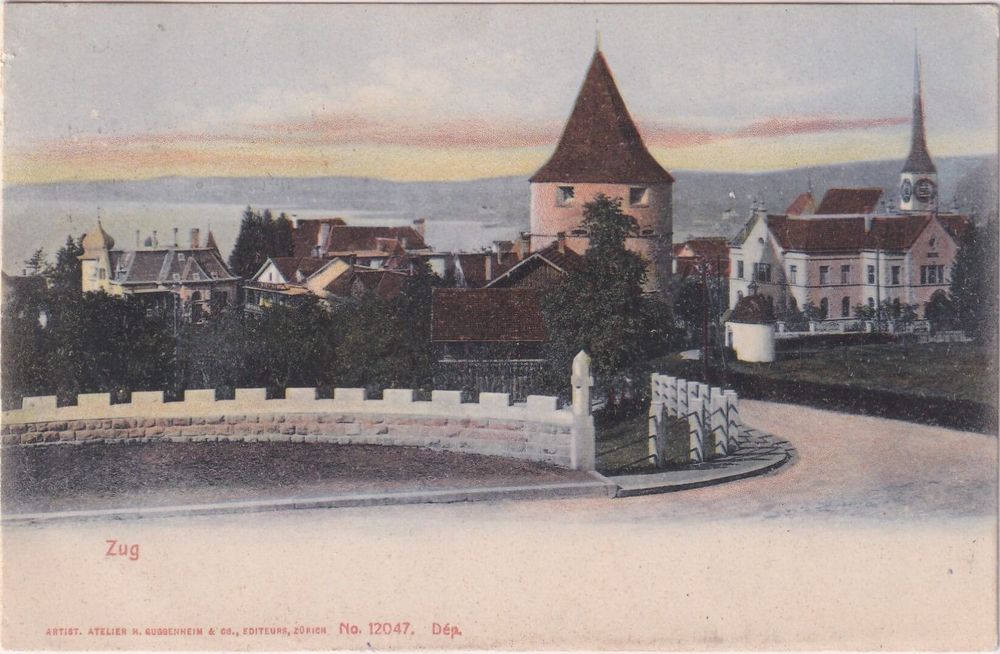 9.8.1909 Zug bei Sonnenuntergang | Kaufen auf Ricardo