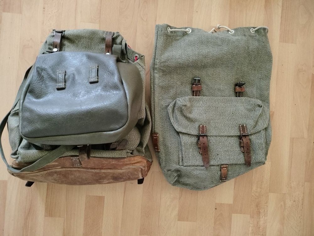 Antiker Armee Militär Rucksack mit Brotsack und Zusatz Sack (Gebraucht ...