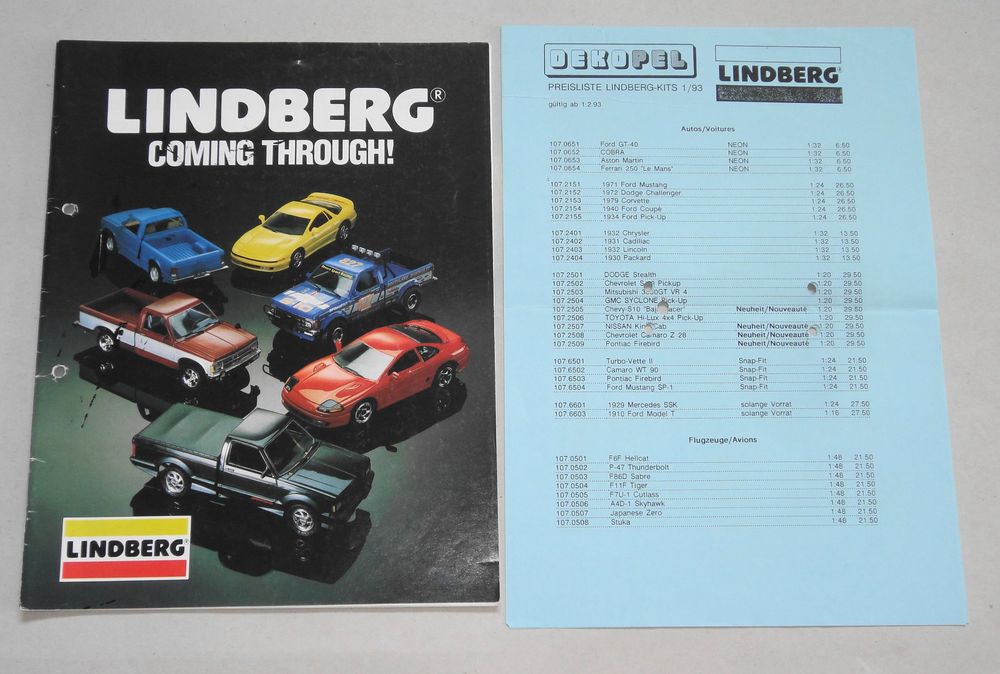 Lindberg Model Kits 1993 Katalog mit CH-Preisliste (Gebraucht) in ...