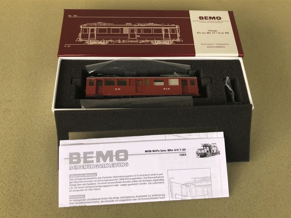 BEMO 1283 392 MOB Xe 4/4 22 Triebwagen | Kaufen auf Ricardo