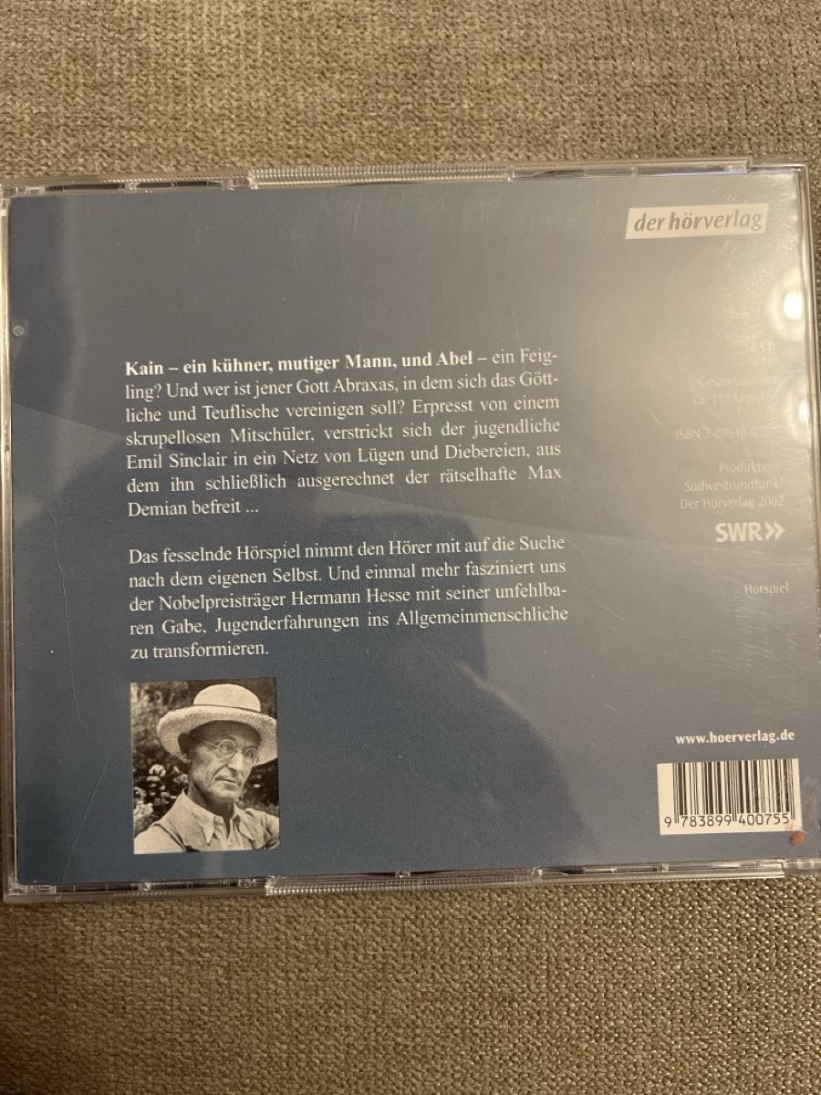 Hermann Hesse - Demian, Hörspiel CD - Ein Muss für Fans! (Gebraucht) in ...