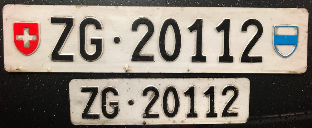 Auto Nummernschild ZG 20112 | Kaufen auf Ricardo