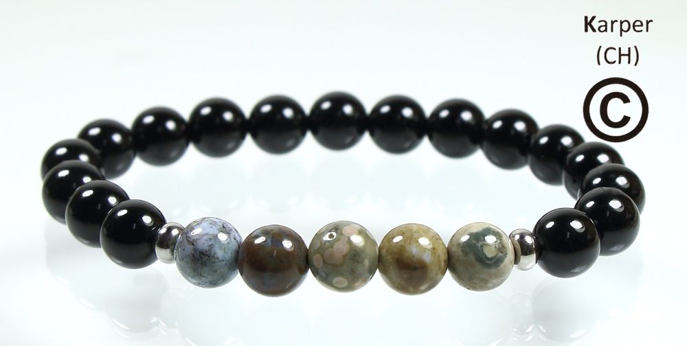 Achat, Ozean Jasis / Agate, Jaspe Océane, 7.5-8 mm (Neu und originalverpackt) in Neuchâtel für ...