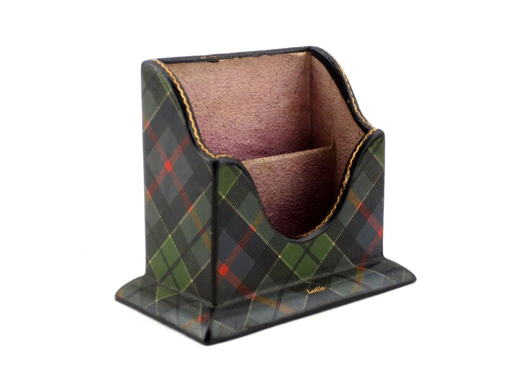 Tartanware Clan Leslie Stamp Box papier maché porte timbres (Gebraucht ...
