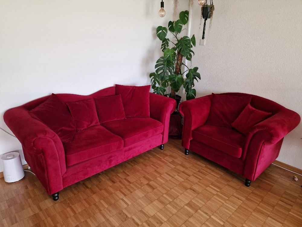 Sofa Rot (Neu (gemäss Beschreibung)) in Buchs AG für CHF 120 – nur ...