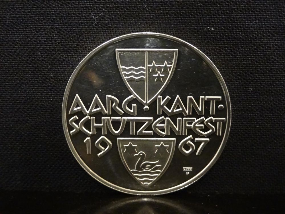 Medaille AARG. KANT. SCHÜTZENFEST OBERENTFELDEN 1967 SILBER (Gebraucht) in Kerzers für CHF 30 ...