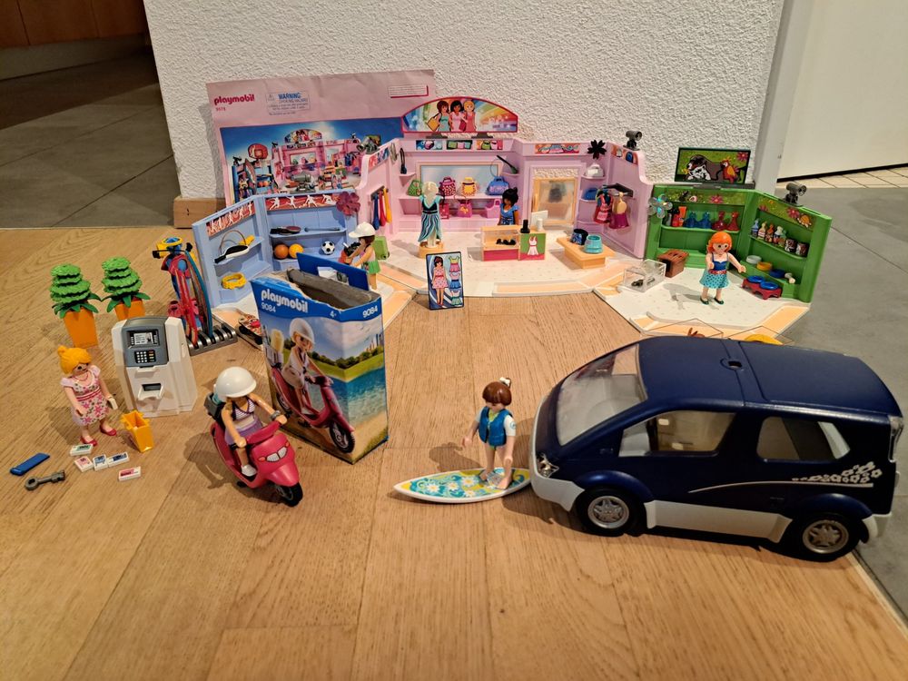 Viel Playmobil Lot Sets Shopping Auto Surfer Kleider (Gebraucht) in Hettlingen für CHF 48 – mit ...