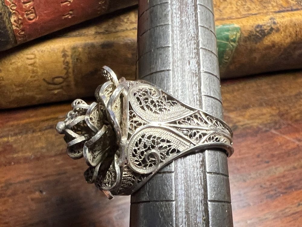Prächtiger Antiker Silber Filigran Ring | Kaufen auf Ricardo