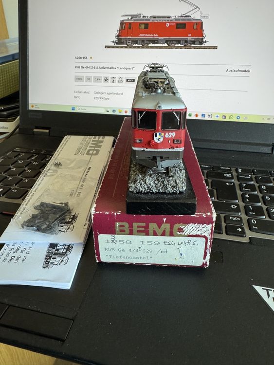 H0m Bemo 1358 159 RhB Ge4/4 II, rot, Nr.629 Tiefencastel | Kaufen auf ...