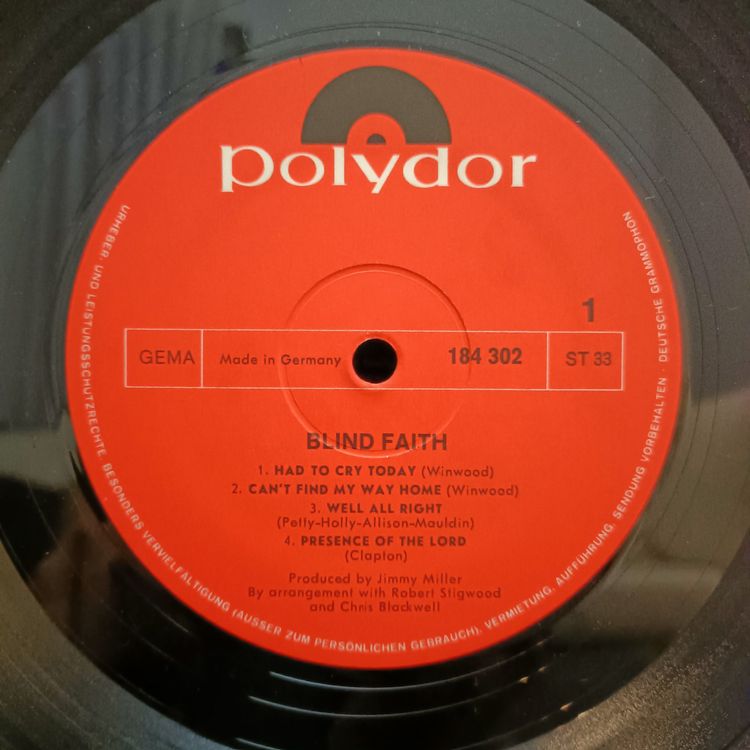 Vinyl - Original - Blind Faith - Blind Faith - 1969 (Gebraucht) in ...