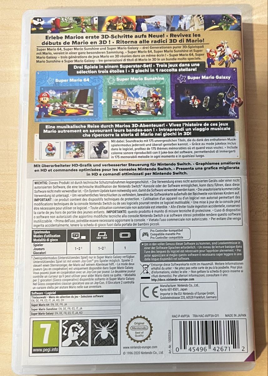 Super Mario 3D All Stars Nintendo switch (D'occasion) à Grandevent pour ...