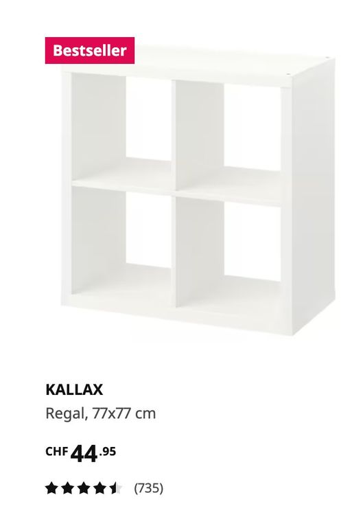 Ikea Kalax Regal inklusive Körben | Kaufen auf Ricardo