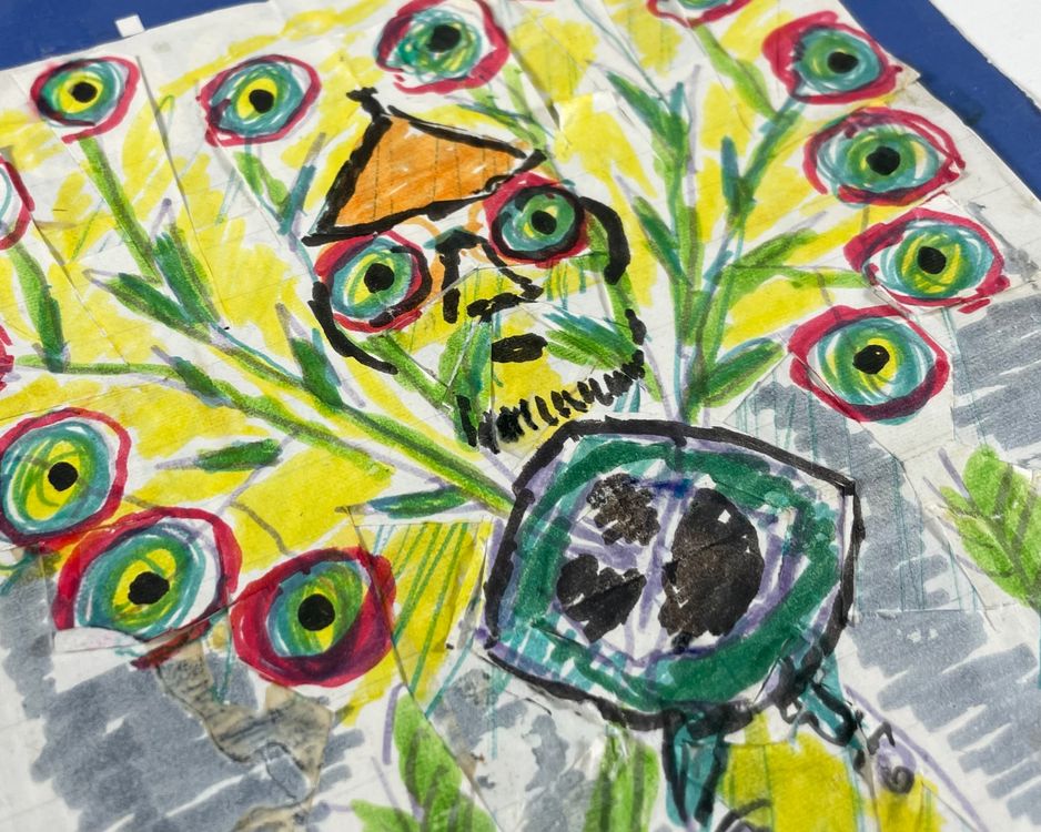 Hans Krüsi (1920-1995) Collage Mischtechnik (Gebraucht) in Root für CHF 365 – mit Lieferung auf ...