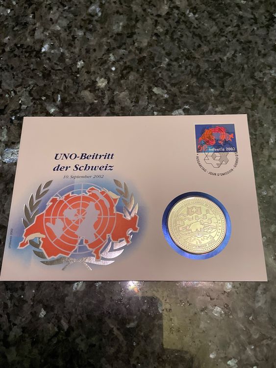 Numisbrief UNO-Beitritt der Schweiz 999 Silber (Neu (gemäss Beschreibung)) in Schlossrued für ...